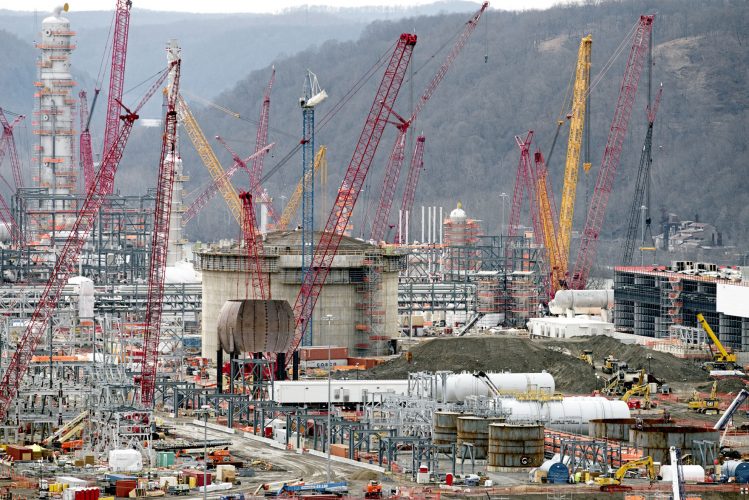 Cracker Construction in Beaver County, Pa., Crowded With Cranes | News ...